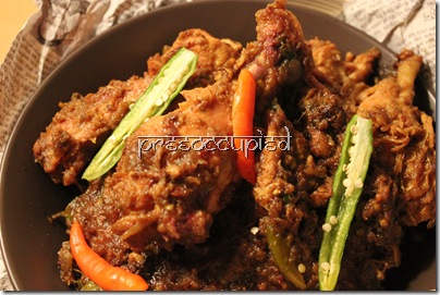 PreeOccupied: Kancha Lonka Murgi, Green Chili Chicken Curry